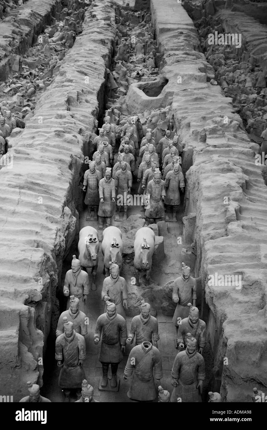Terracotta Army, an ancient collection of sculptures depicting armies ...