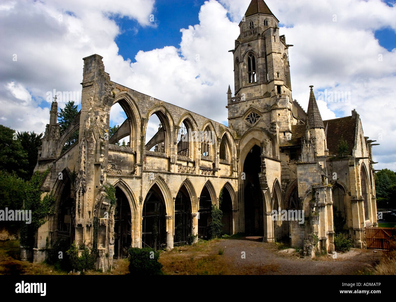 Ruined Church in the heart of Caen Destroyed by both the Nazis and ...