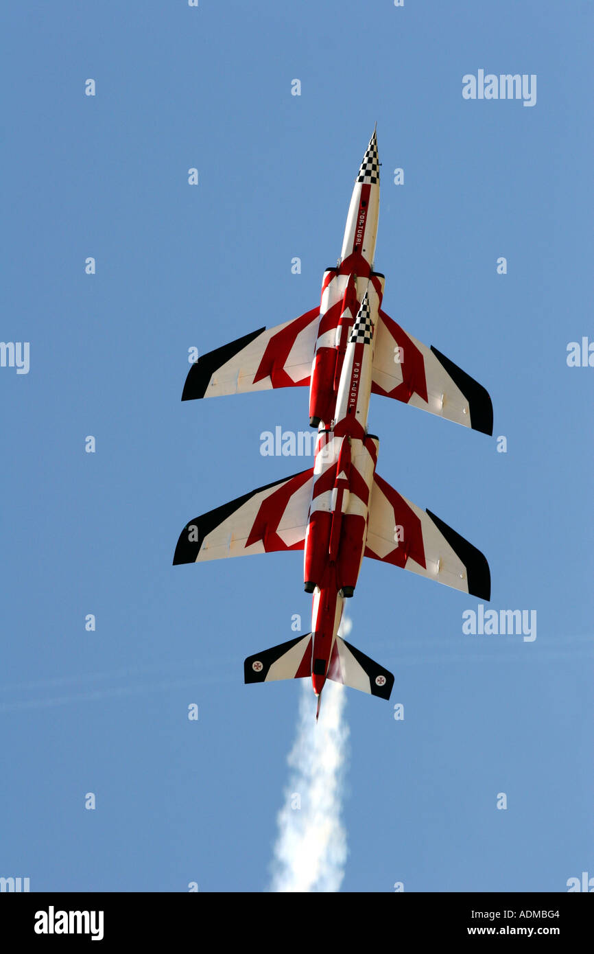 Aerobatic display with jets - Portuguese Airforce aerobatic team Asas ...