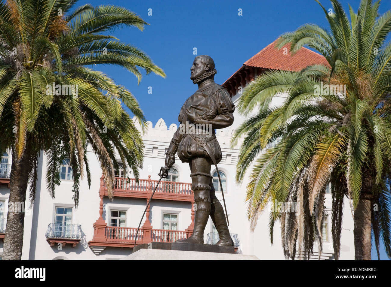 Don Pedro Menedez de Avles Founded St Augustine in 1565 Florida Stock ...