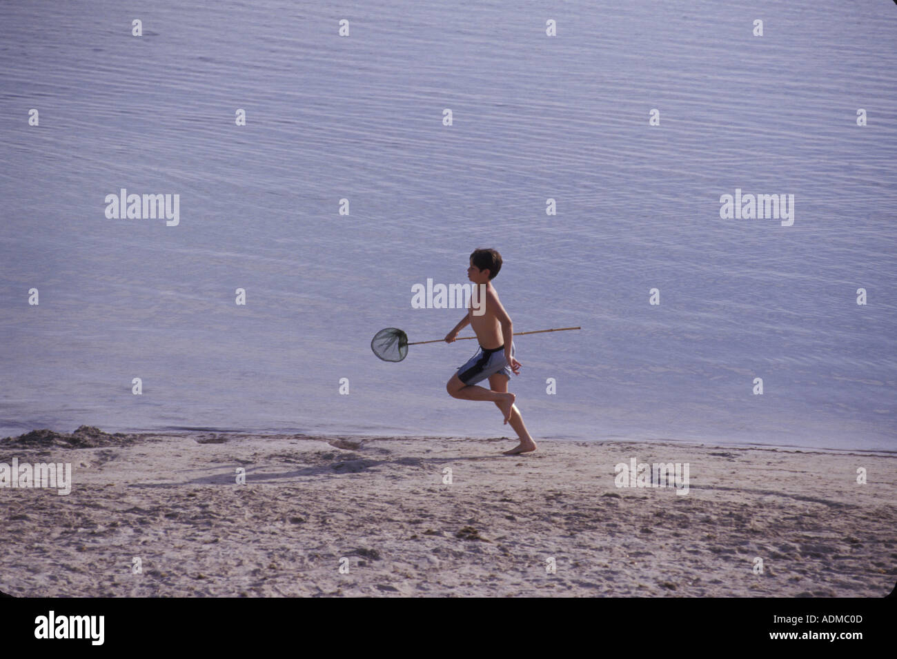 Kids playing on the beach Seascape Mallorca Spain ocean sea water ...