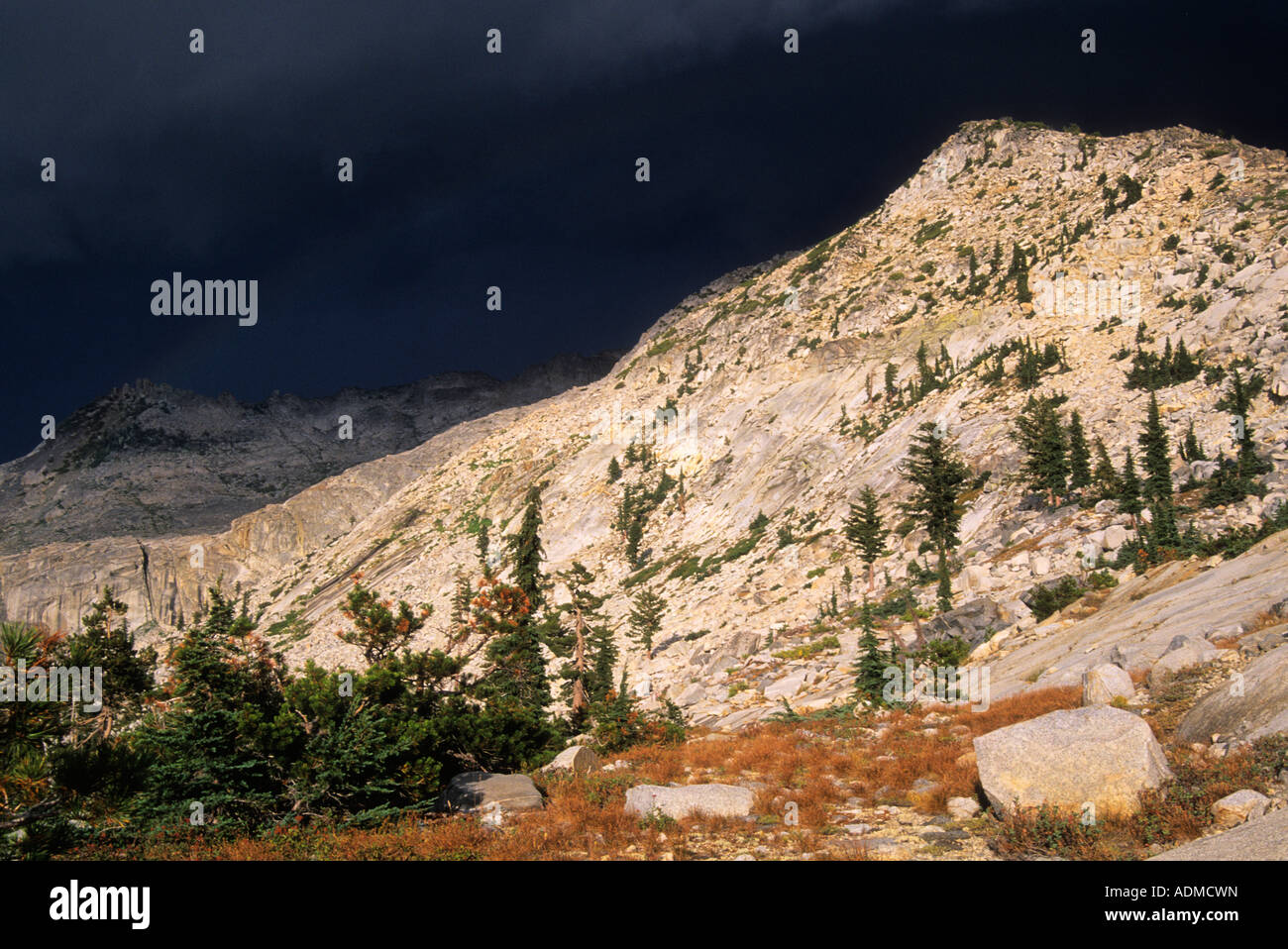 A storm approaches in Desolation Wilderness in the Eldorado National ...