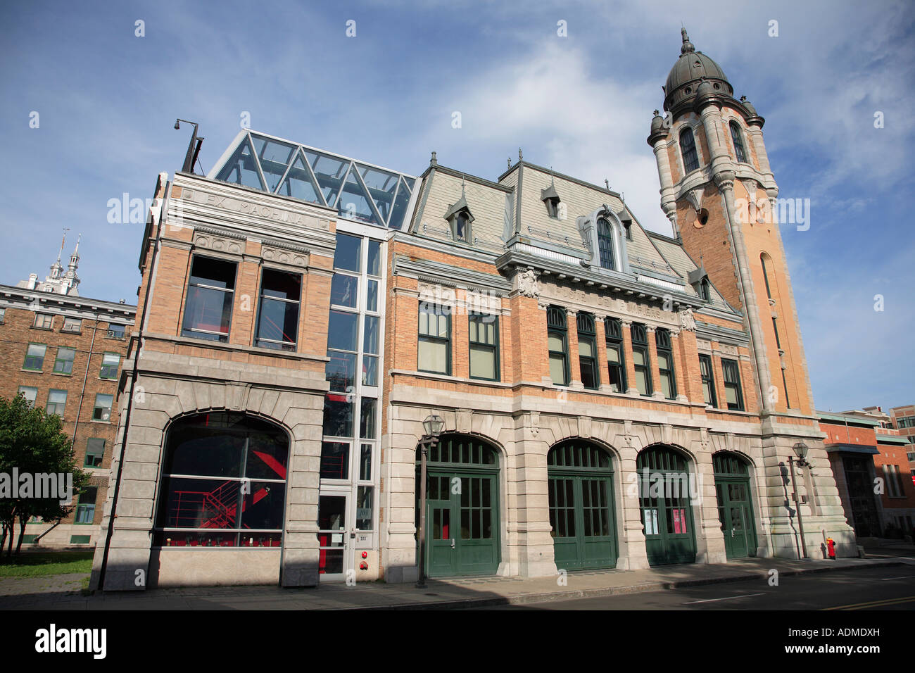 Canada Quebec Québec City lower town old fire station Stock Photo - Alamy