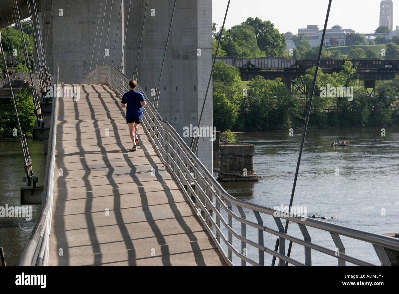 Richmond Virginia,James River,water,Belle Isle Foot Bridge,man men male ...
