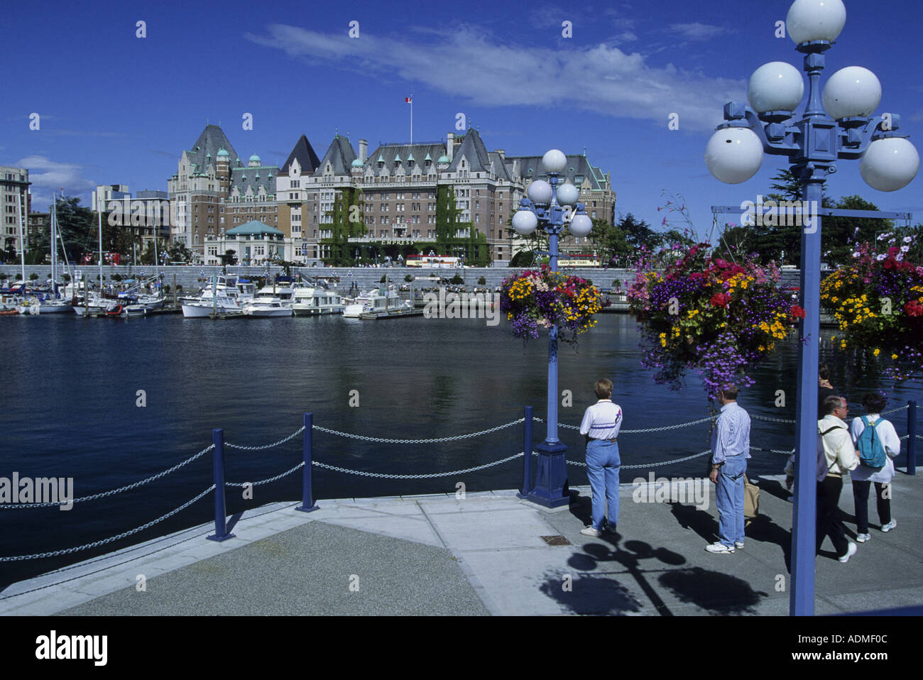 View from walkway of Victoria, British Columbia / Canada Stock Photo ...