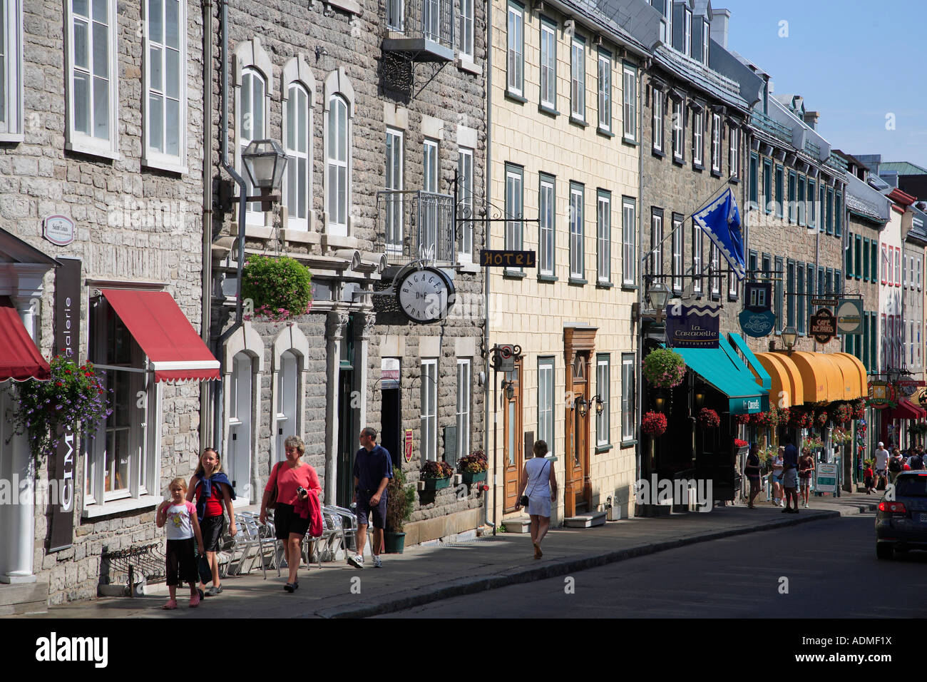 Canada Quebec Québec City rue St Louis street scene Stock Photo - Alamy