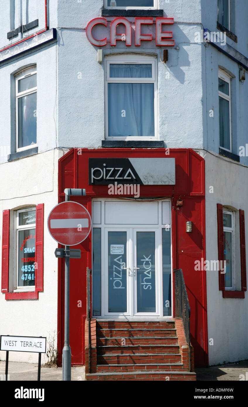 Fast Food Pizza Cafe in Redcar North Yorkshire England Stock Photo - Alamy