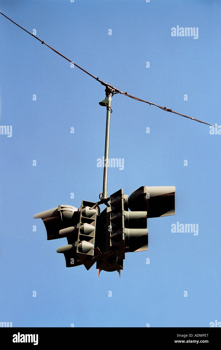 hanging traffic lights Stock Photo - Alamy