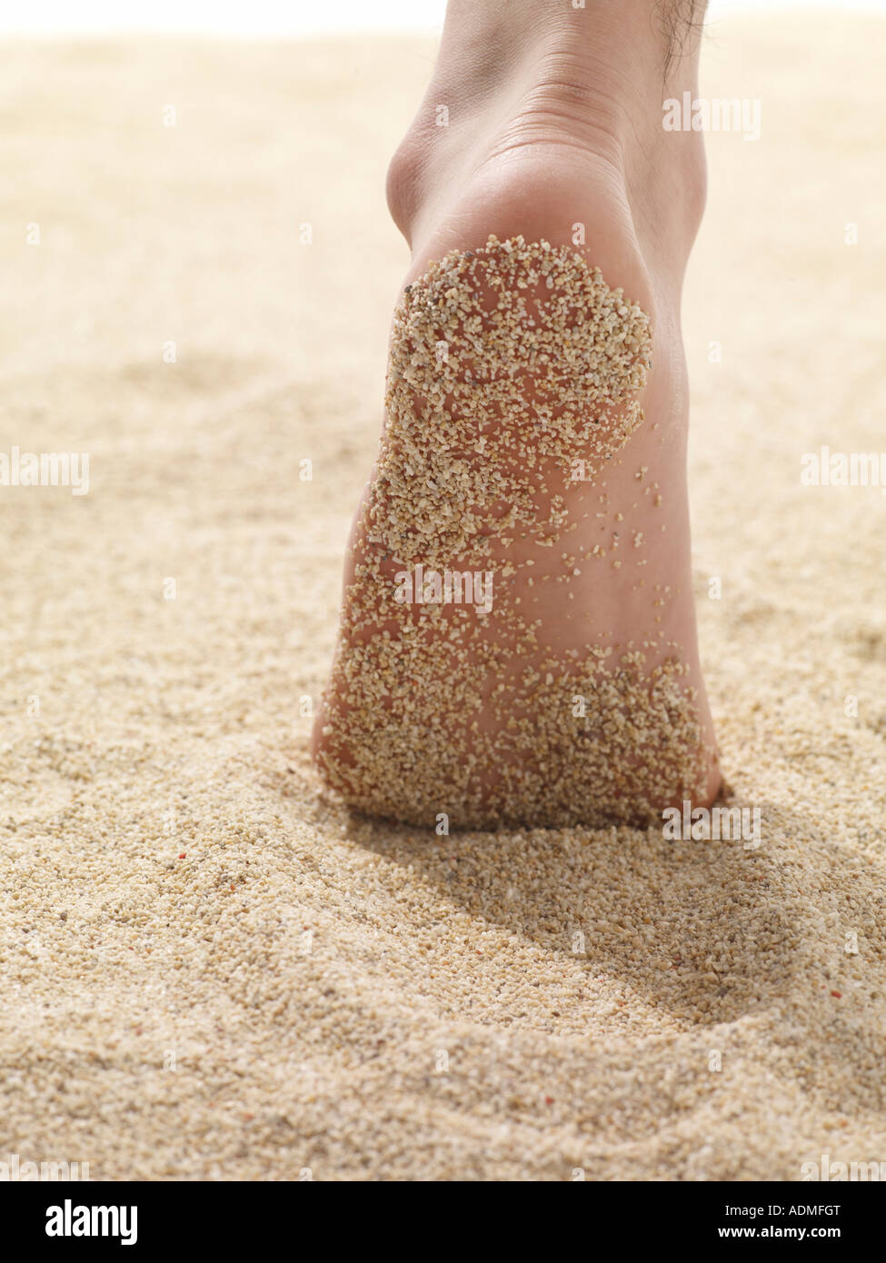 Sand on soles of feet Stock Photo - Alamy