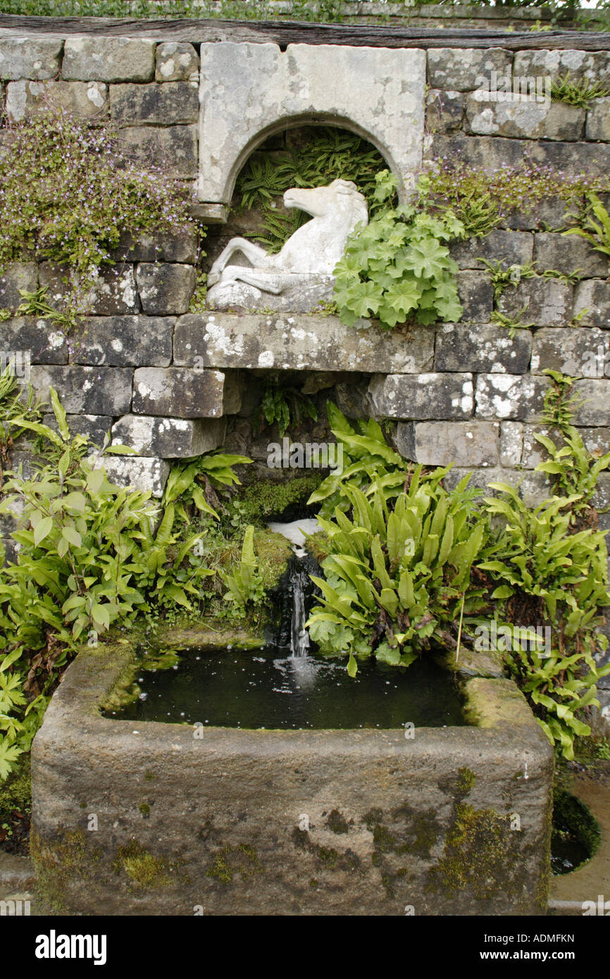 Water feature at Wallington Hall Stock Photo - Alamy