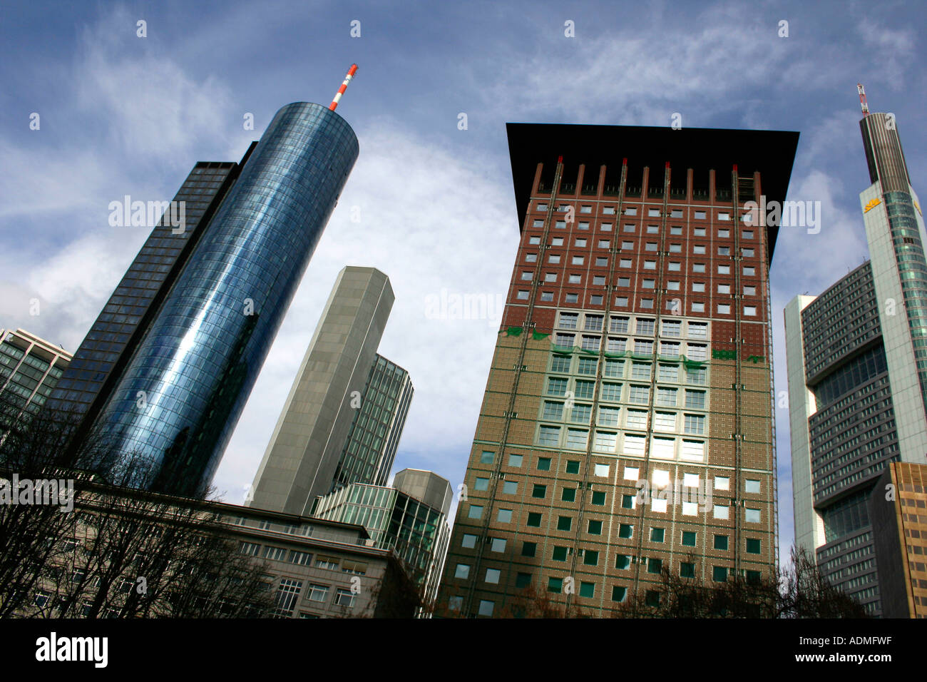 High rise buildings in Frankfurt city Germany Stock Photo - Alamy