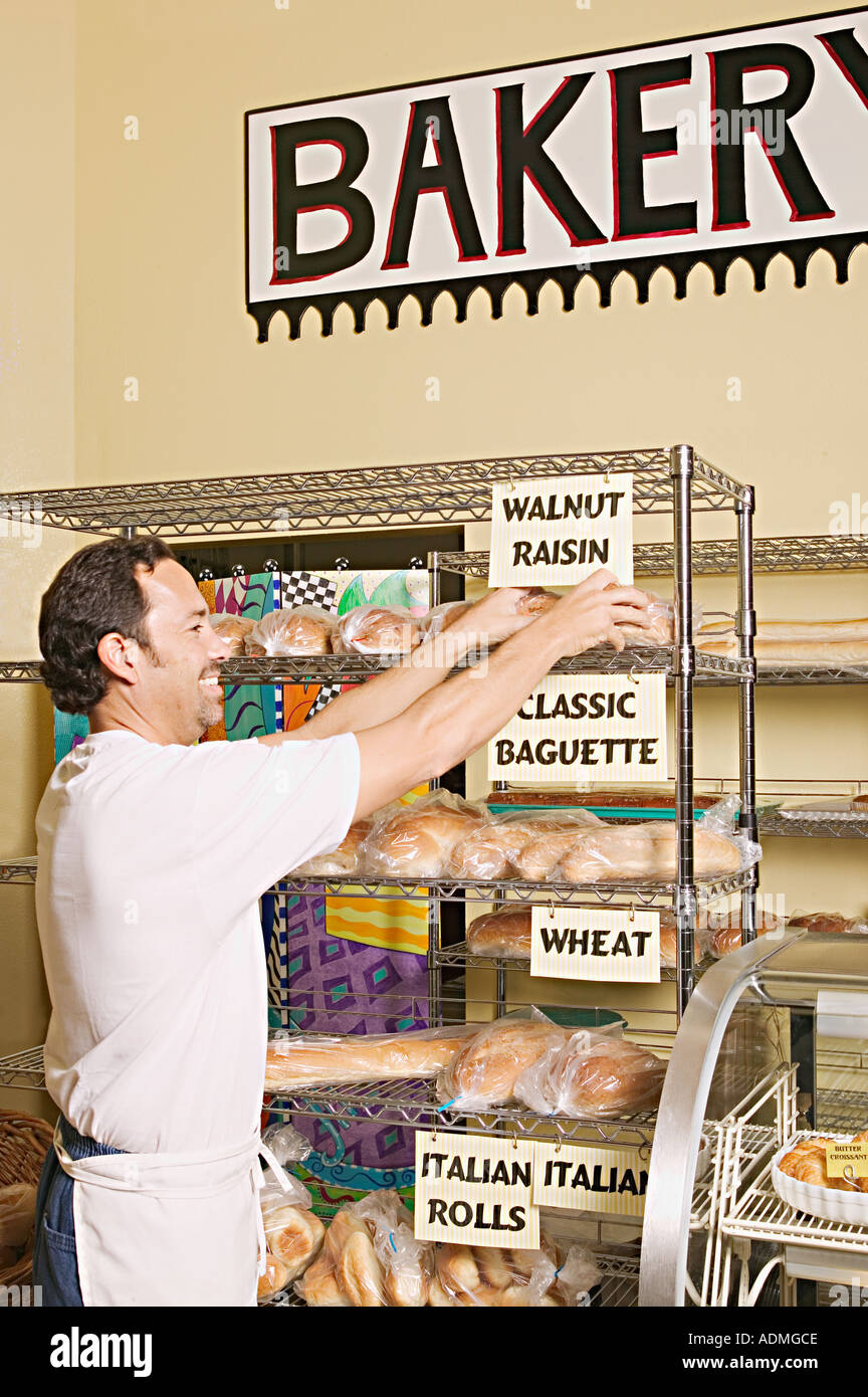 Bakery Owner in Bakery Stock Photo - Alamy