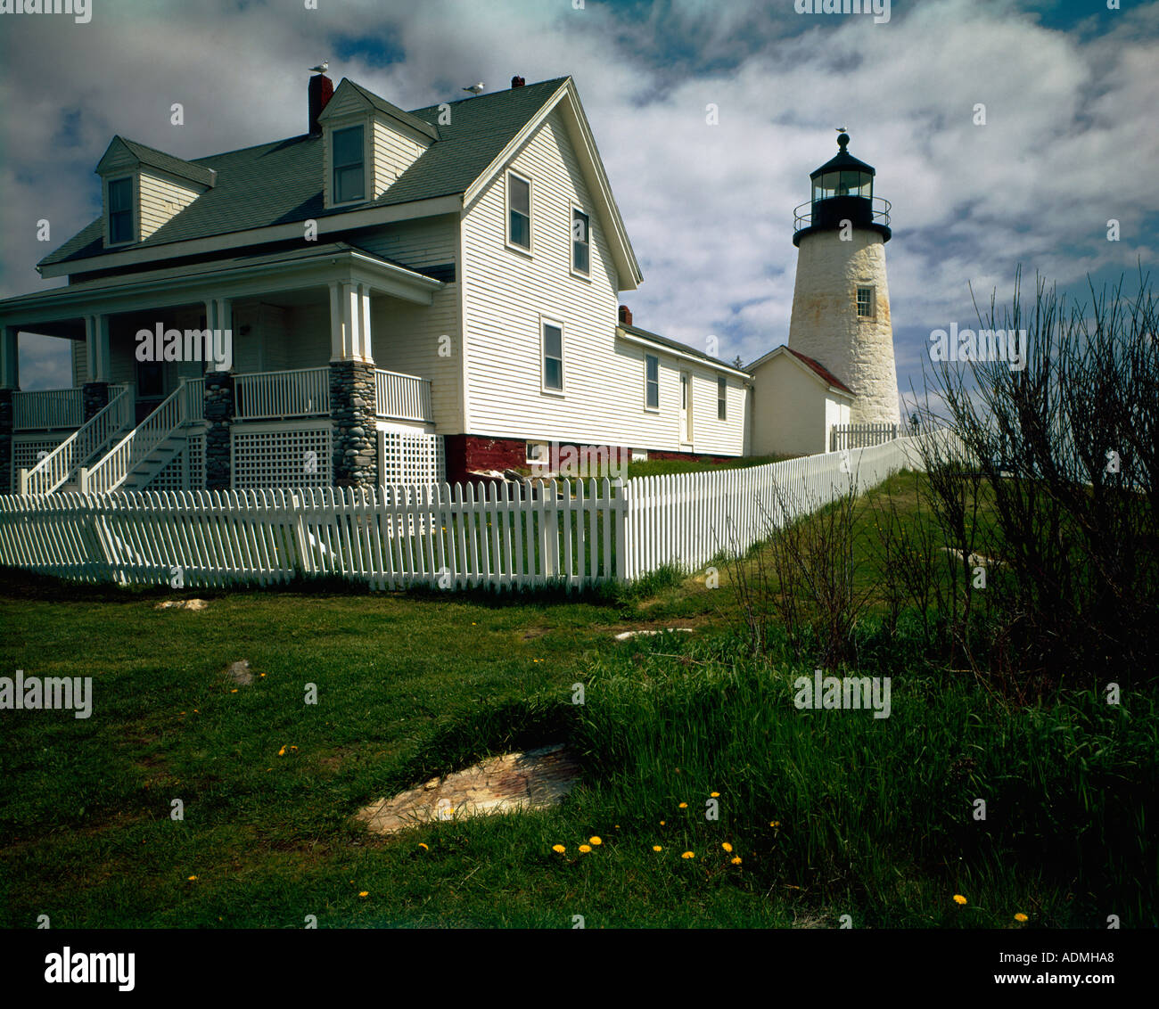 Pemaquid Point lighthouse is at the west entrance to Muscongus Bay on ...
