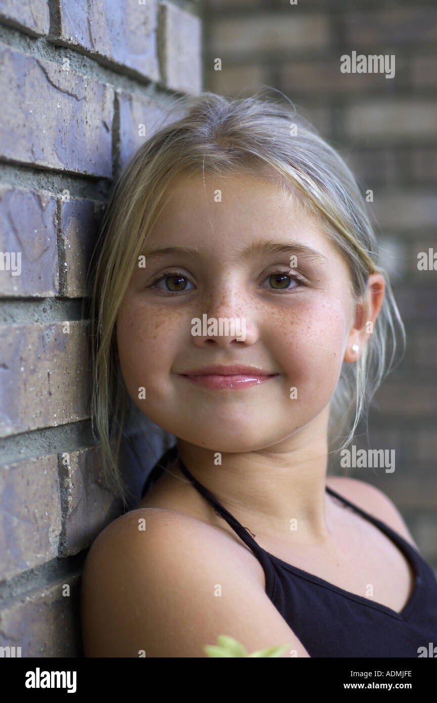 beautiful blonde girl with smile Stock Photo - Alamy