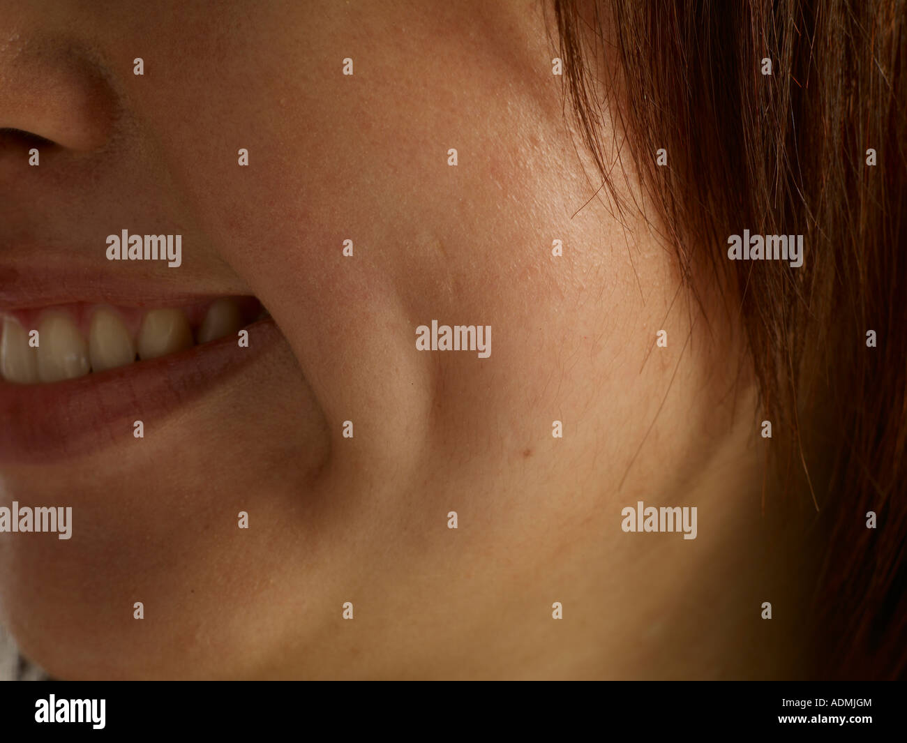 Close up of woman s face side profile Stock Photo - Alamy