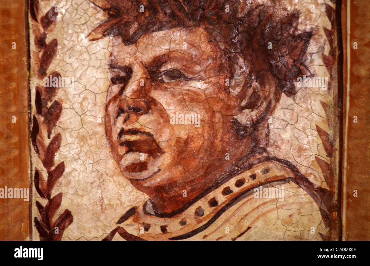 Wall portrait of Roman Emperor Stock Photo - Alamy