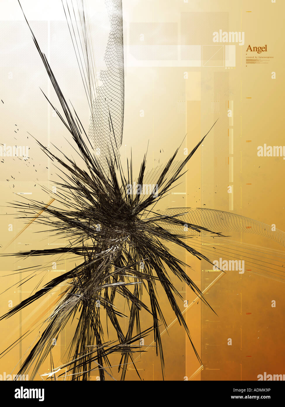Spiky black lines hi-res stock photography and images - Alamy