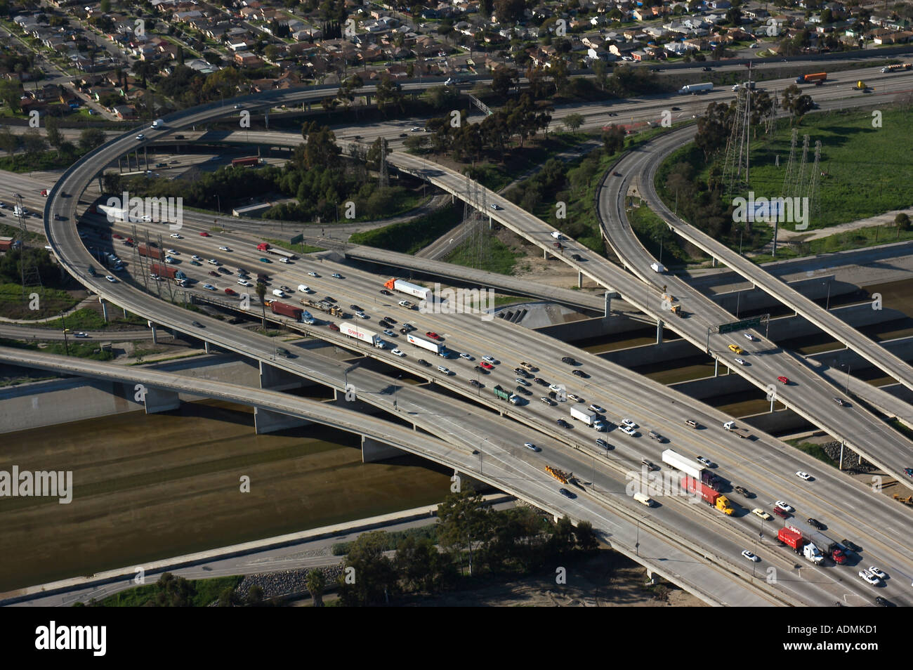 Los Angeles freeways CA Stock Photo - Alamy
