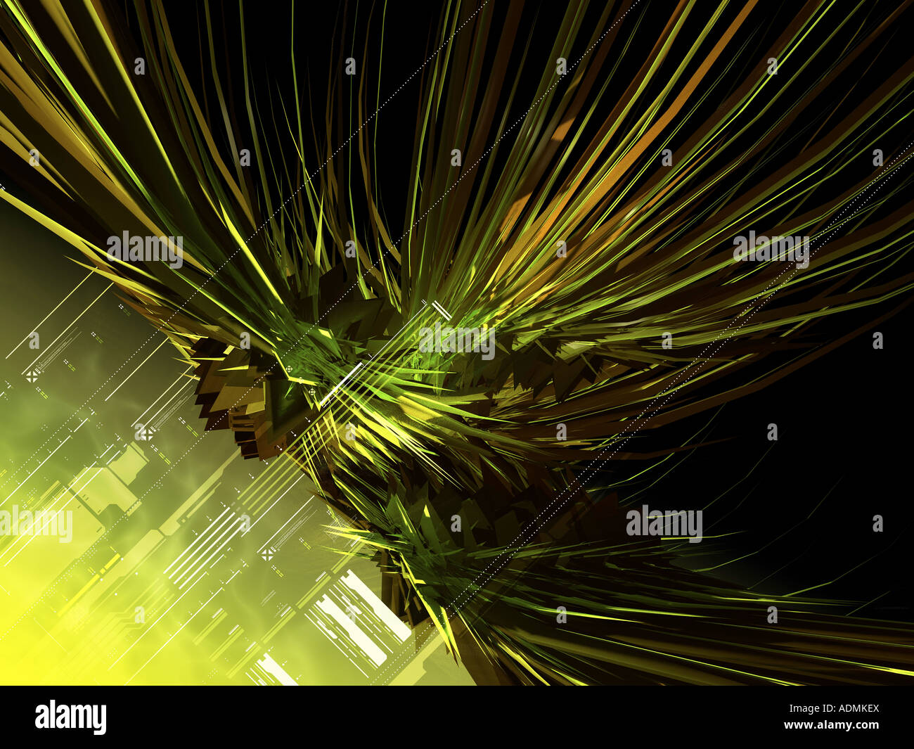 Abstract image of green objects against a green background Stock Photo ...