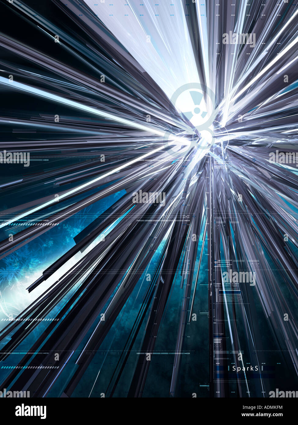 Light beams and abstract lines from a source Stock Photo - Alamy