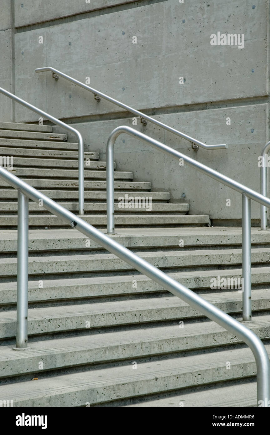 Concrete stairs and railings Stock Photo - Alamy