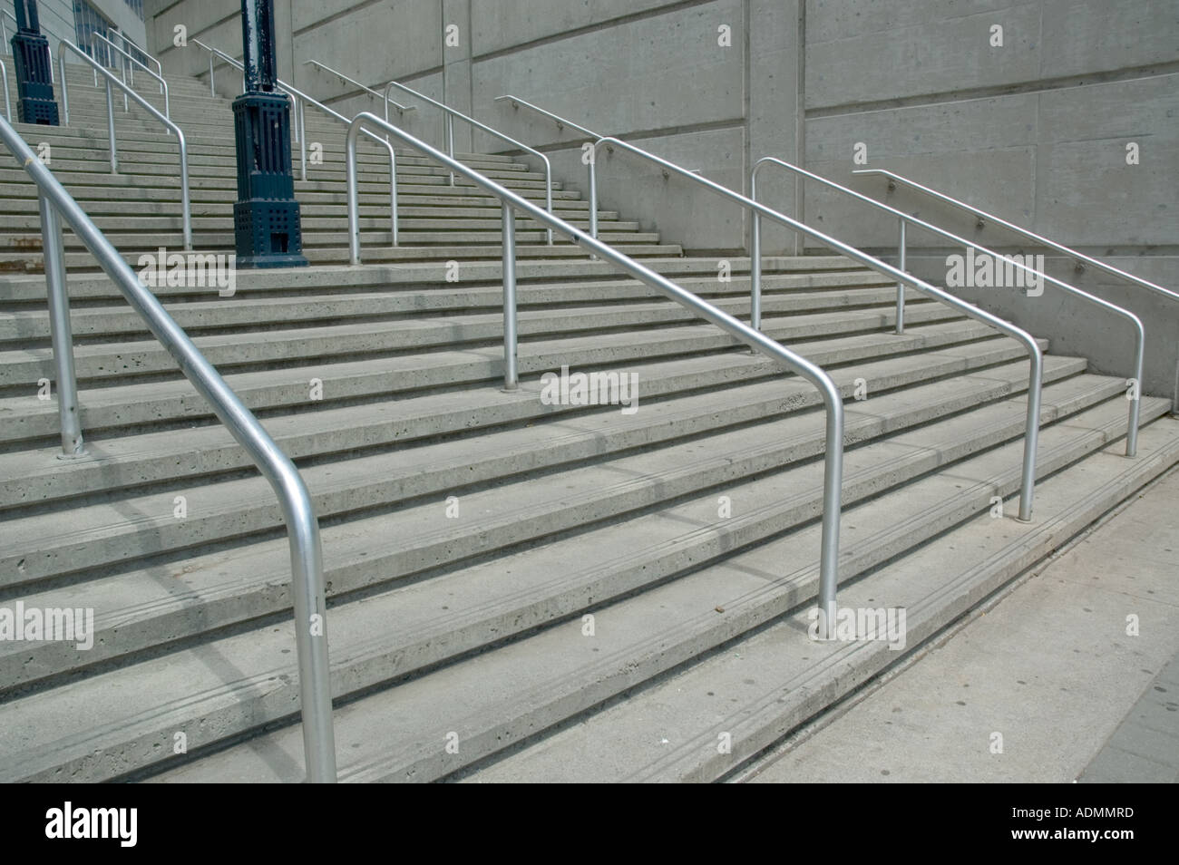 Concrete stairs and railings Stock Photo - Alamy