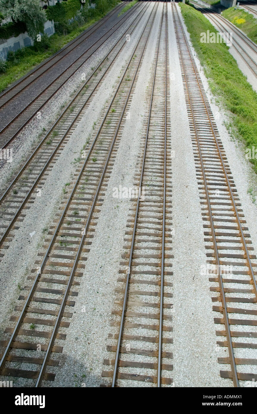 Multiple railway tracks Stock Photo - Alamy