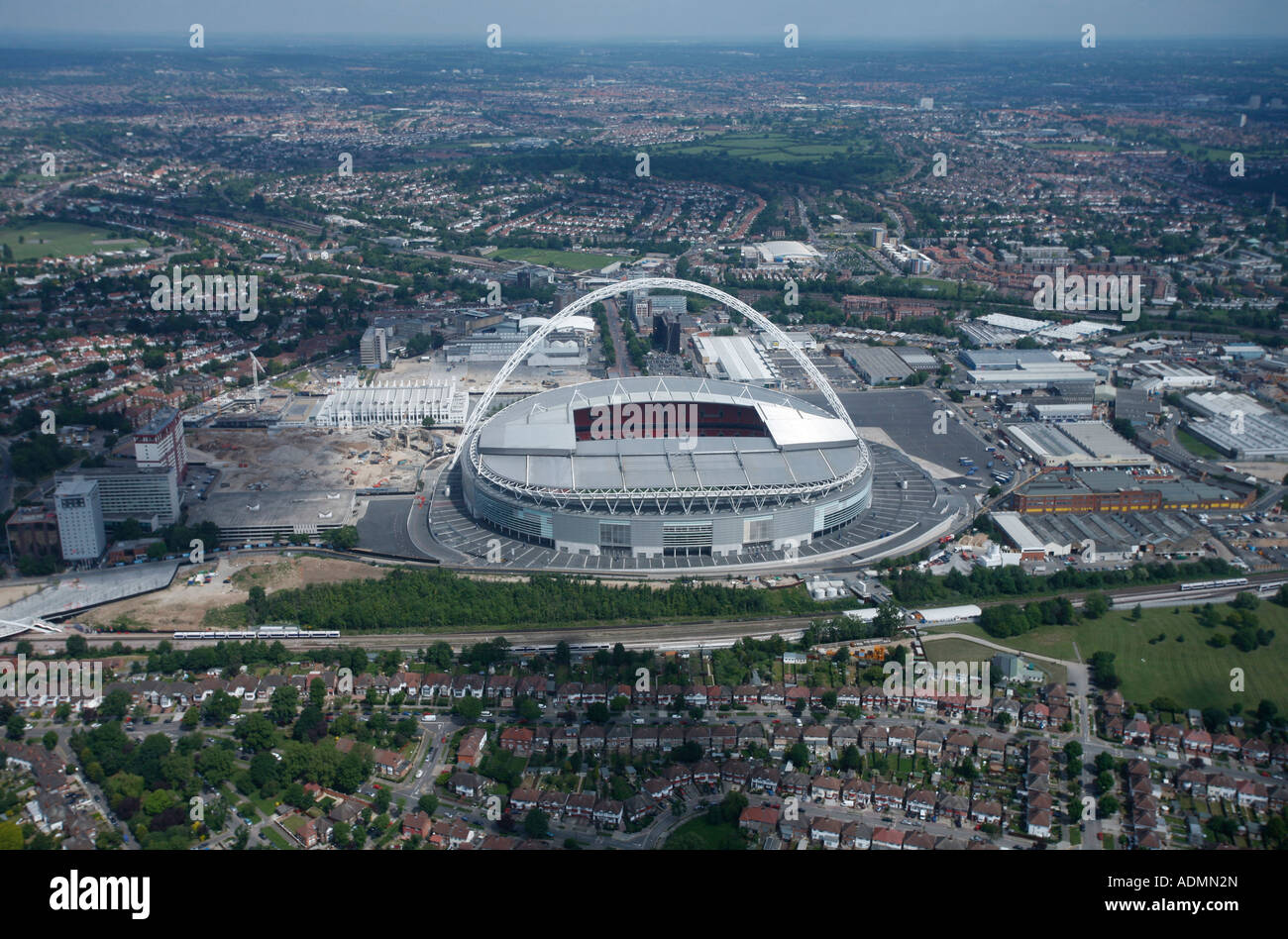 Aerial view of the new Wembley stadium. North West London. England ...