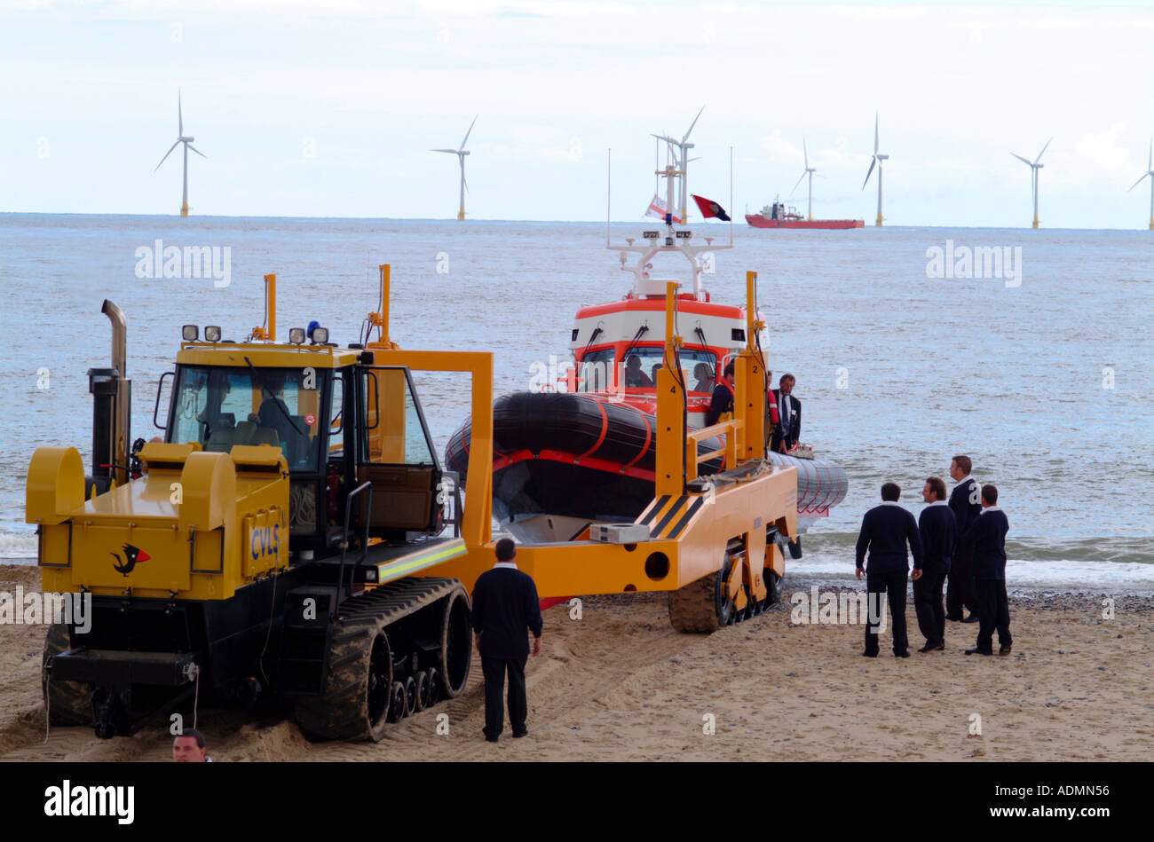 Caister lifeboat launching prince charles hi-res stock photography and ...
