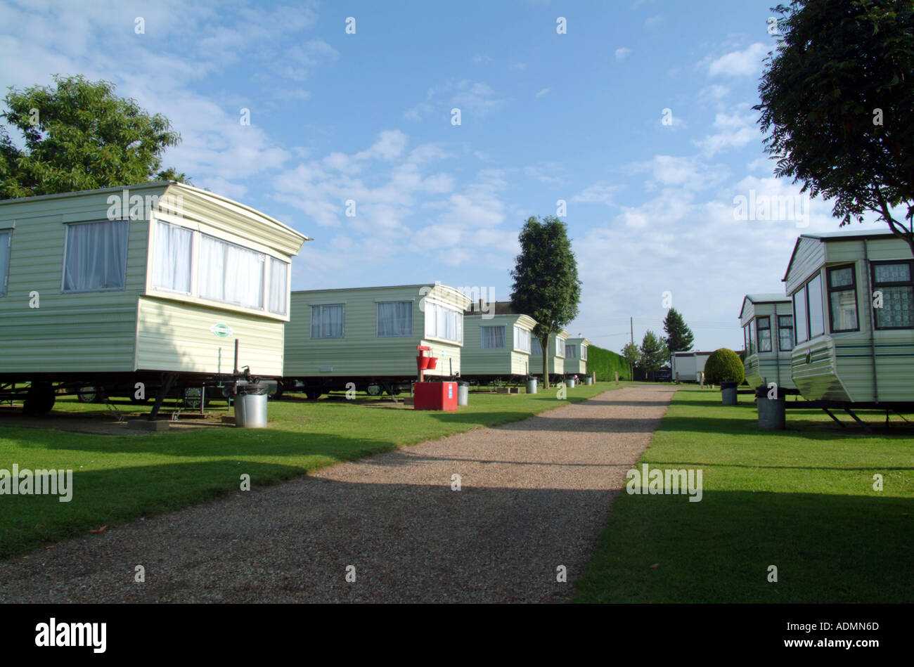 static caravan park Stock Photo - Alamy