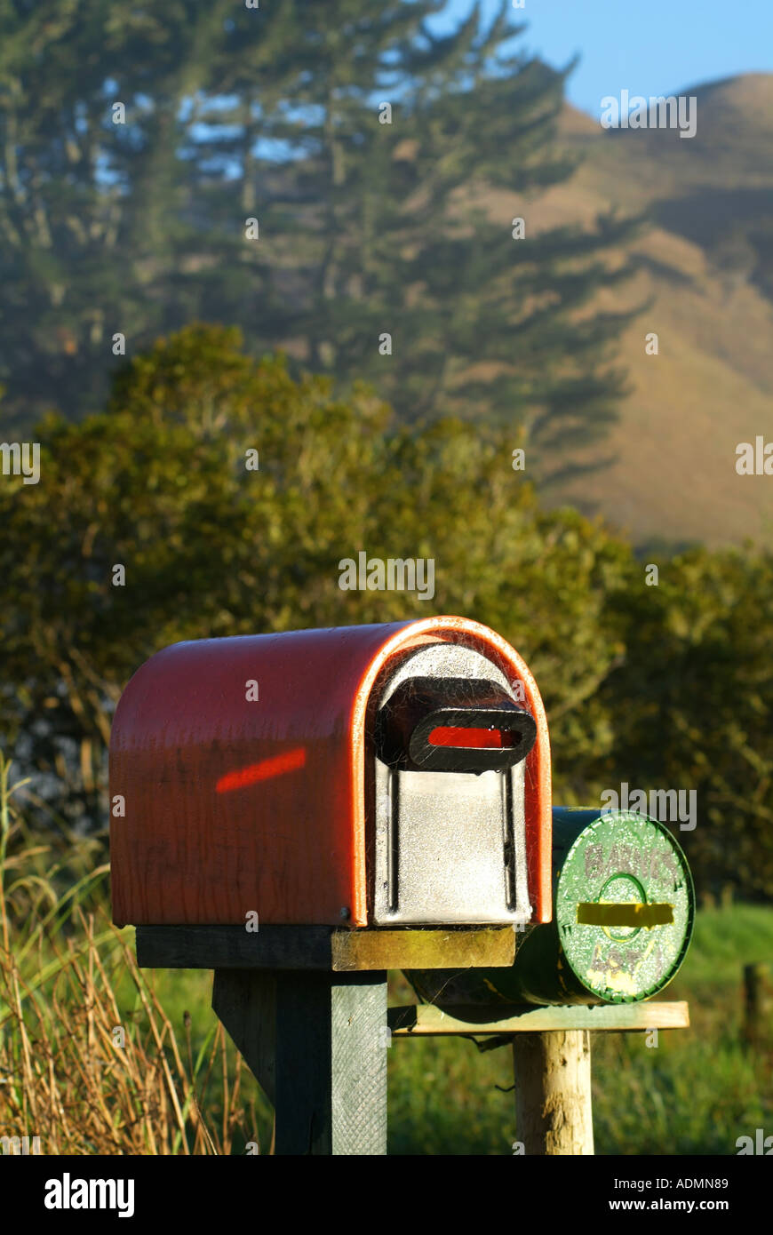 Two mail boxes hi-res stock photography and images - Alamy
