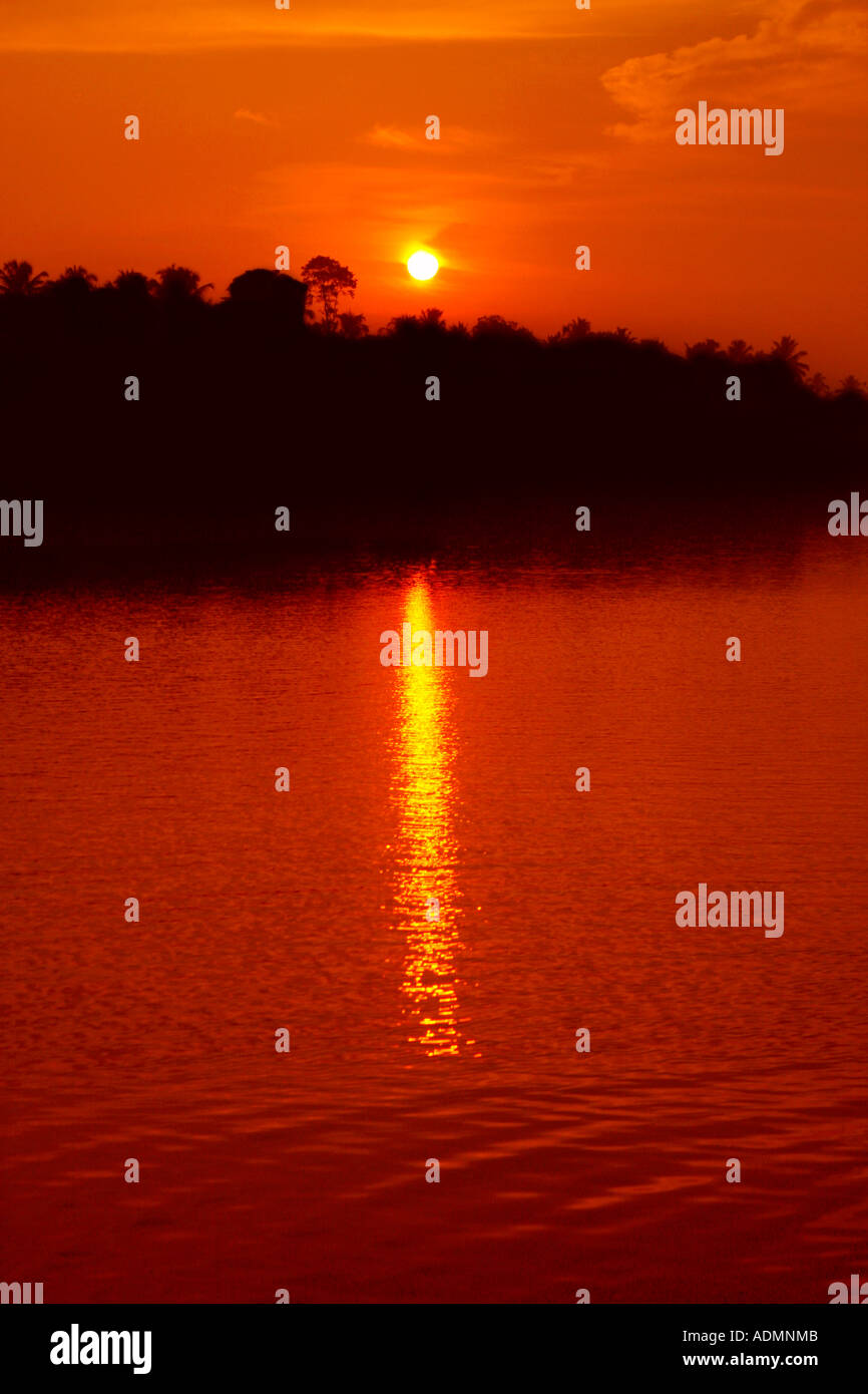 Dawn, Aluva River, Kerala Stock Photo - Alamy