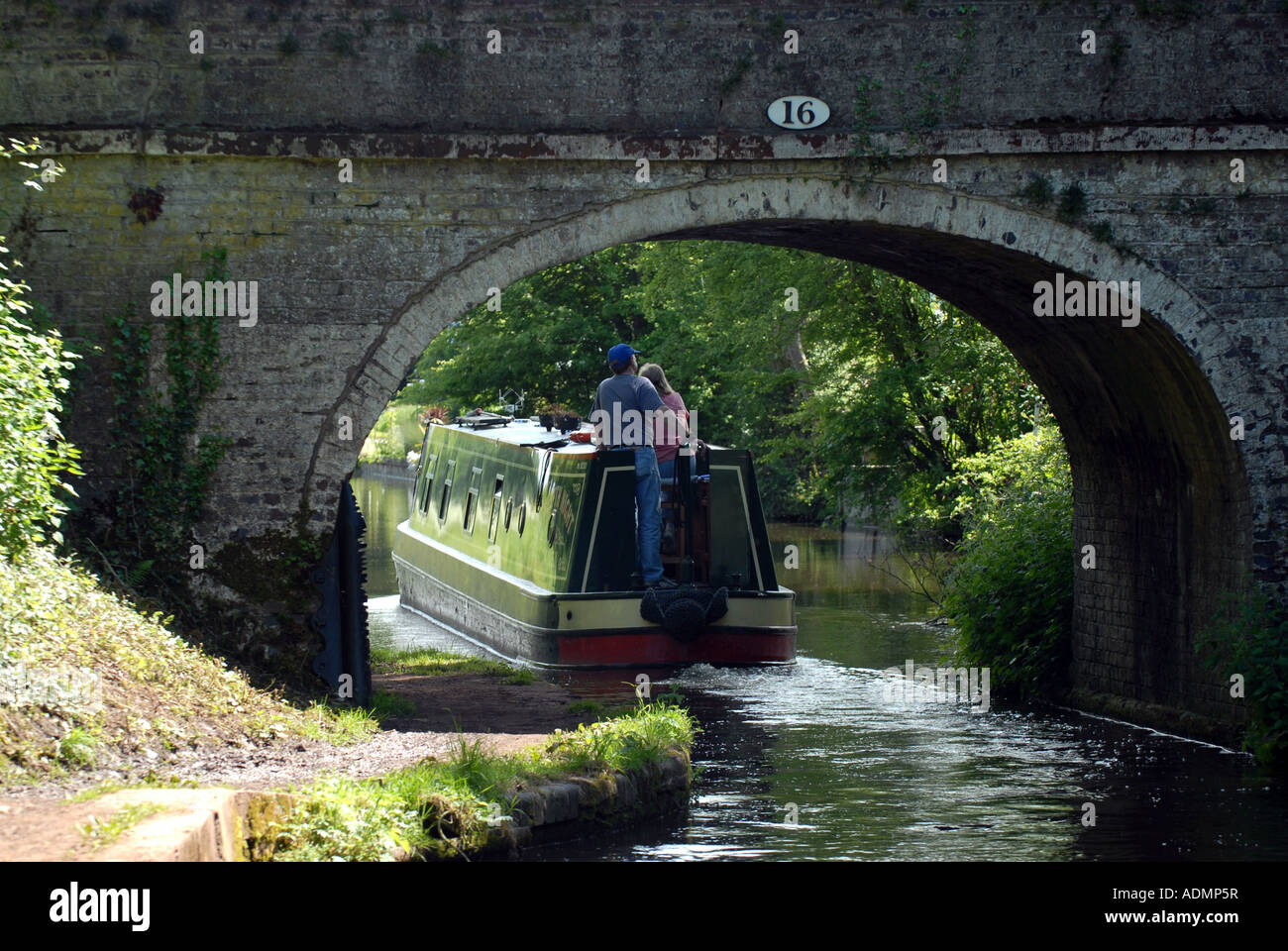 Traffic on the Shropshire Union Canal at Brewood Staffordshire, UK ...