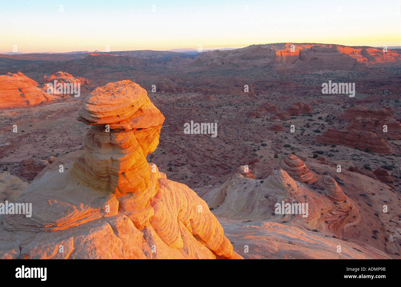 Northern Coyote Buttes, sandstone lanscape with monolithes, formed by ...