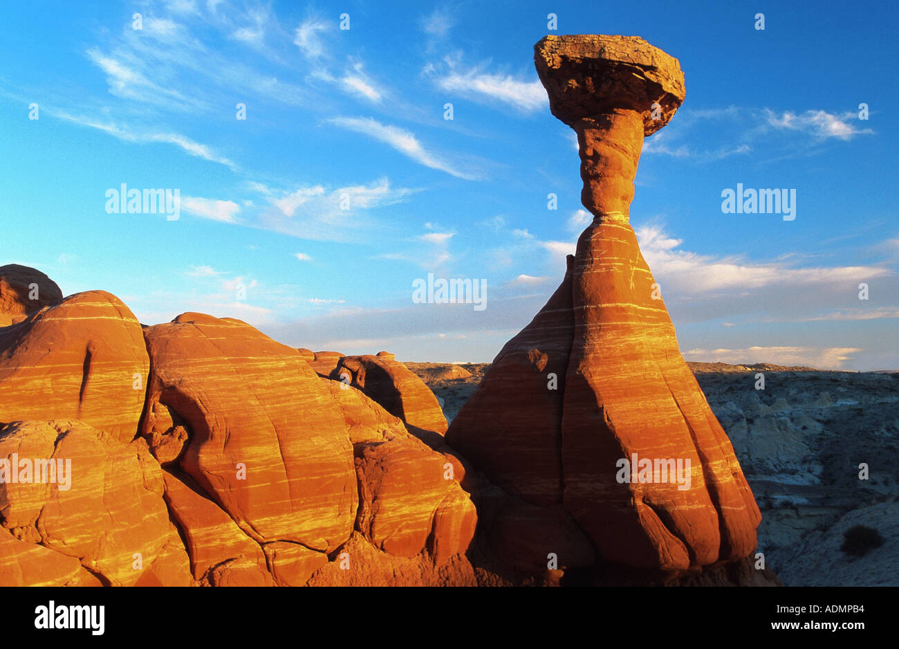 Mushroom Rock, Toadstool Hoodoo, rock monolith emerged through erosion ...