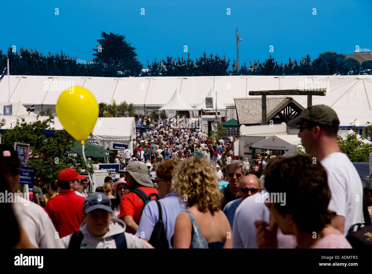 Crowd at the Royal Cornwall County Show Wadebridge Cornwall England UK ...