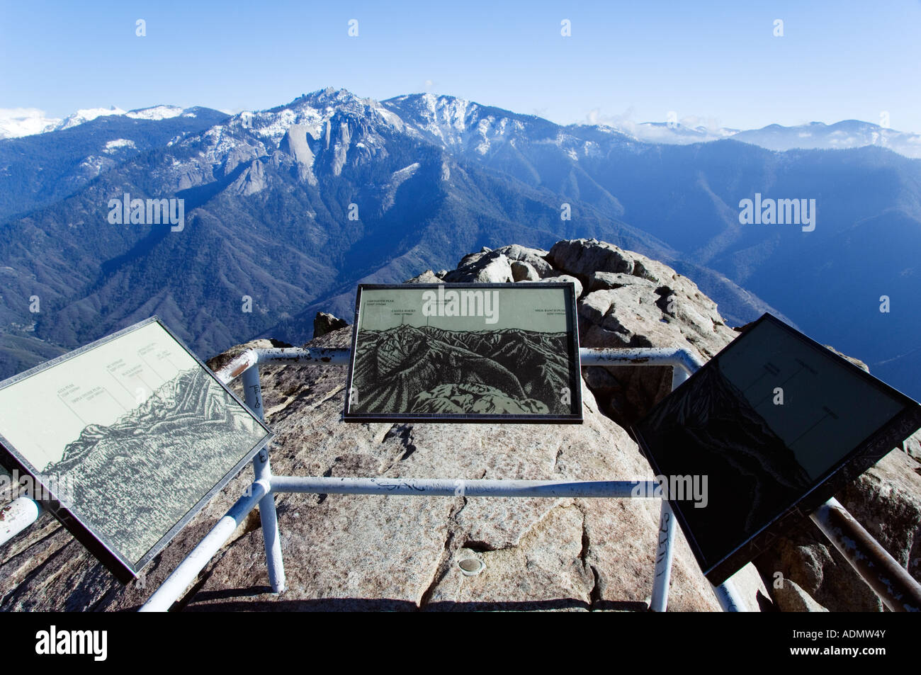 USA California Sequoia National Park Views from Moro Rock Stock Photo ...