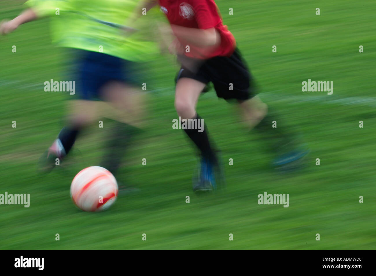 soccer game in motion Stock Photo - Alamy