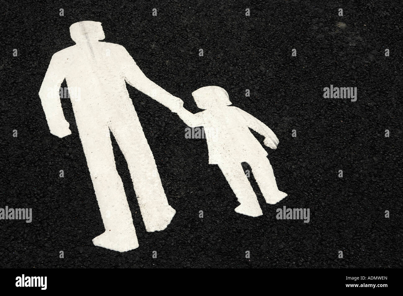 Father and child walking sign Stock Photo - Alamy
