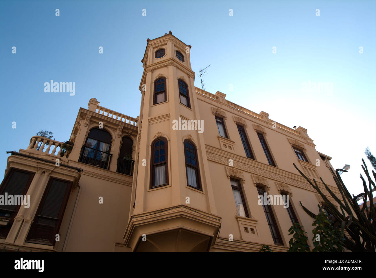 Romantic style building. Valencia. Spain Stock Photo - Alamy