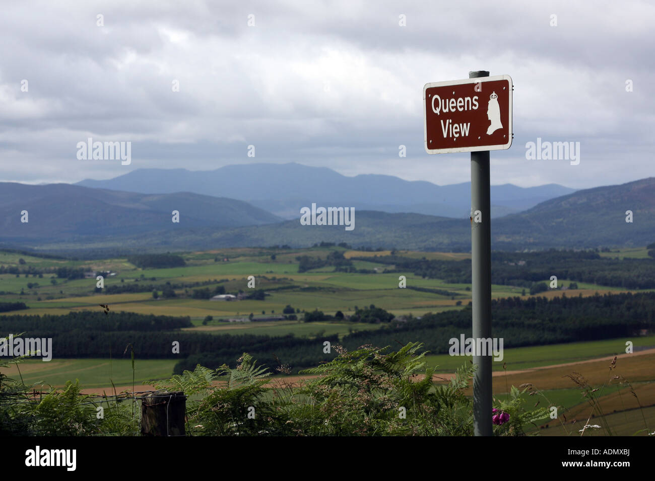 The Queen's View near Tarland, Aberdeenshire, Scotland, UK, overlooking ...