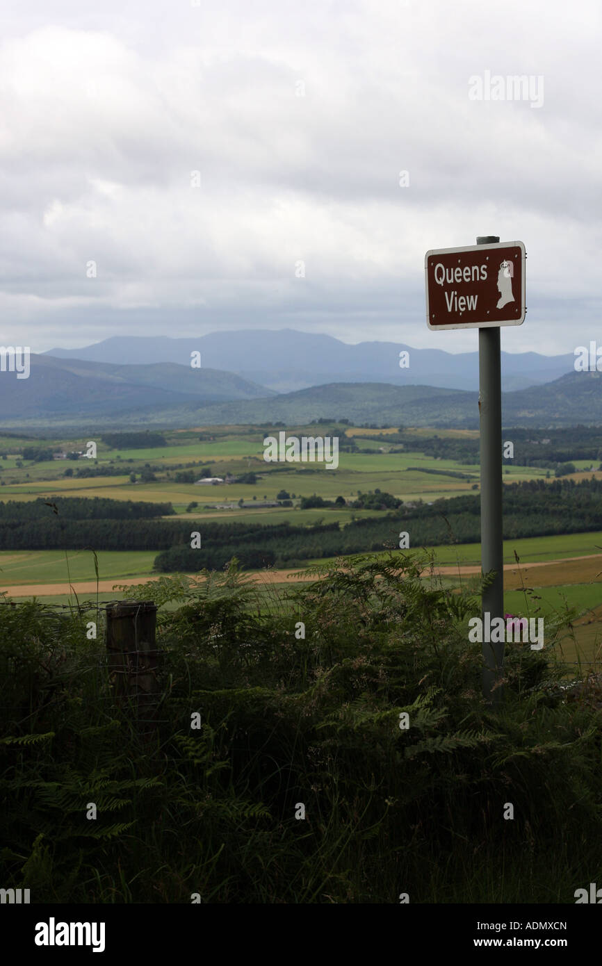 The Queen's View near Tarland, Aberdeenshire, Scotland, UK, overlooking ...