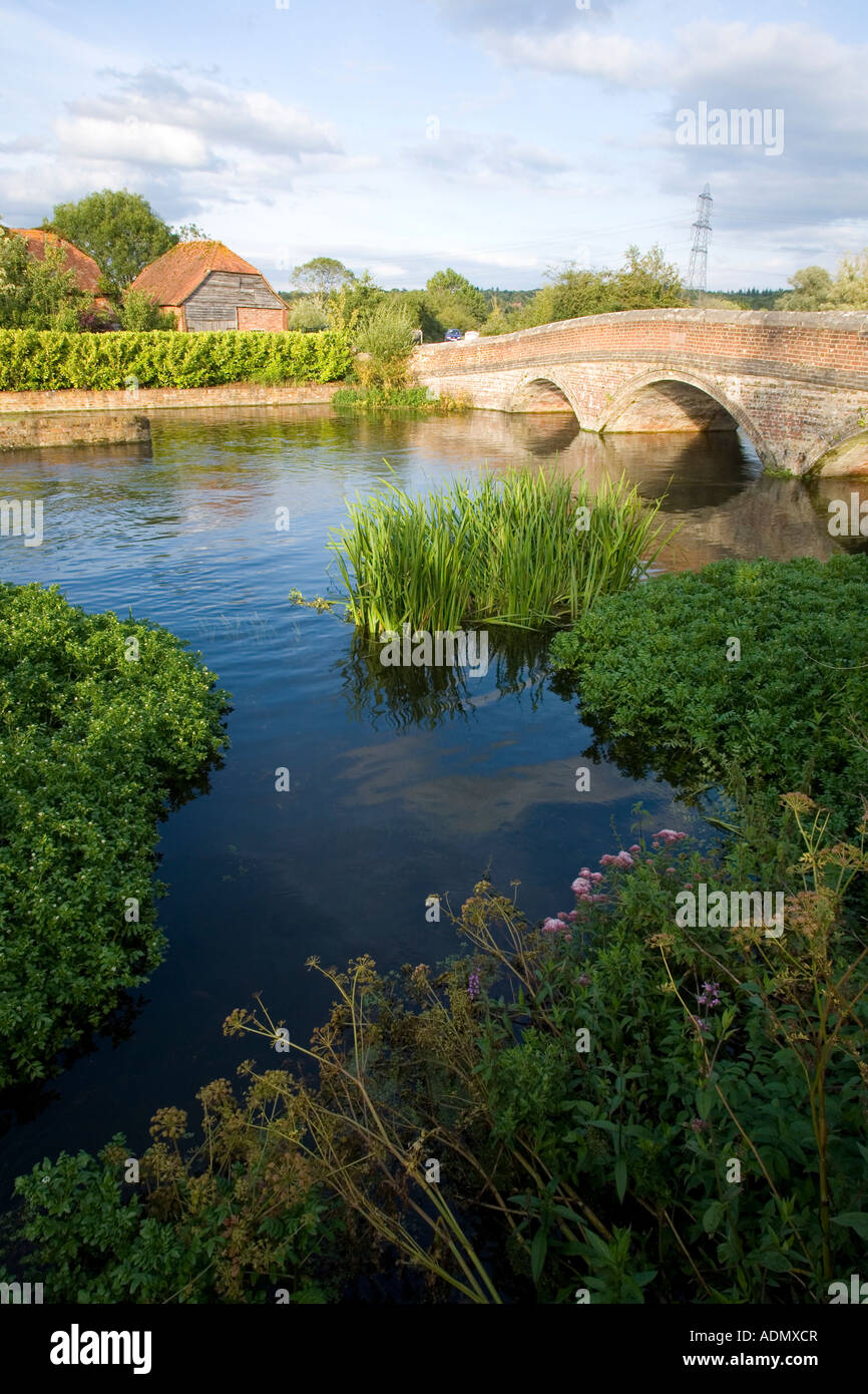 The bridge at Breamore Mill New Forest Hants UK Stock Photo - Alamy