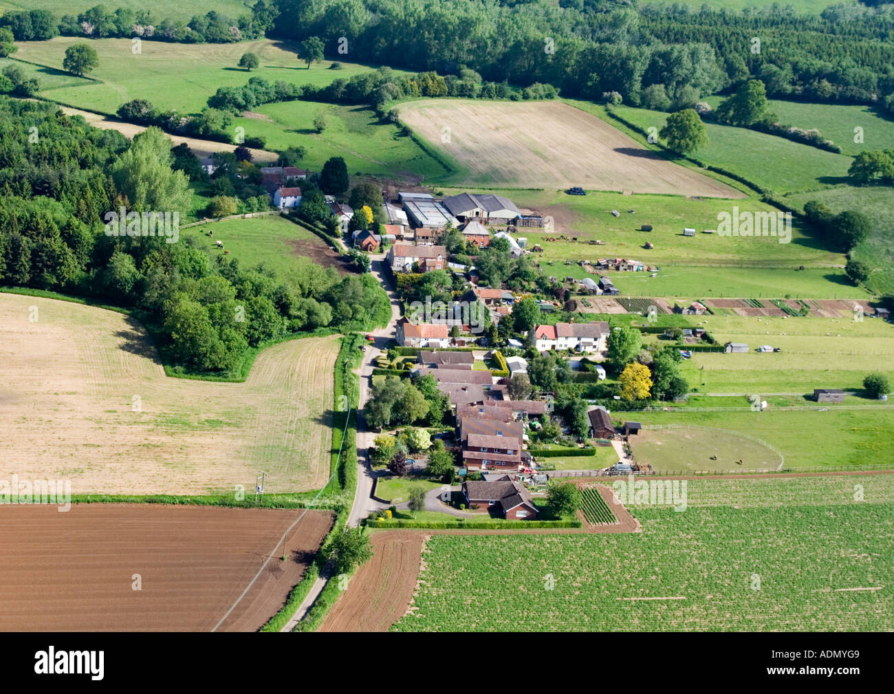 An aerial view of farm buildings in Wiltshire Stock Photo - Alamy