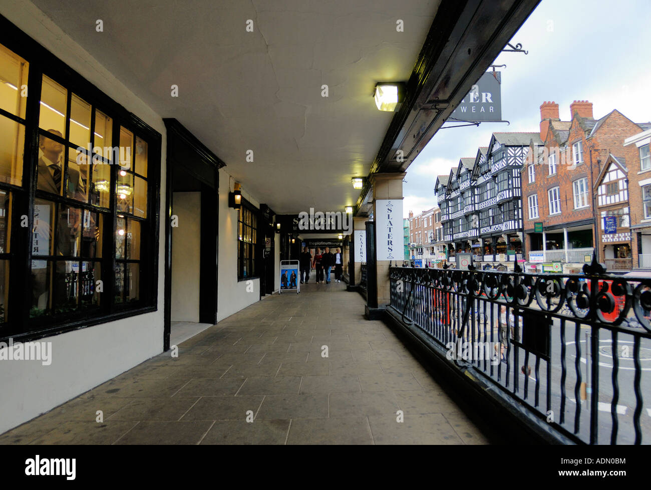 The Rows in Bridge Street in the historic city of Chester the ...
