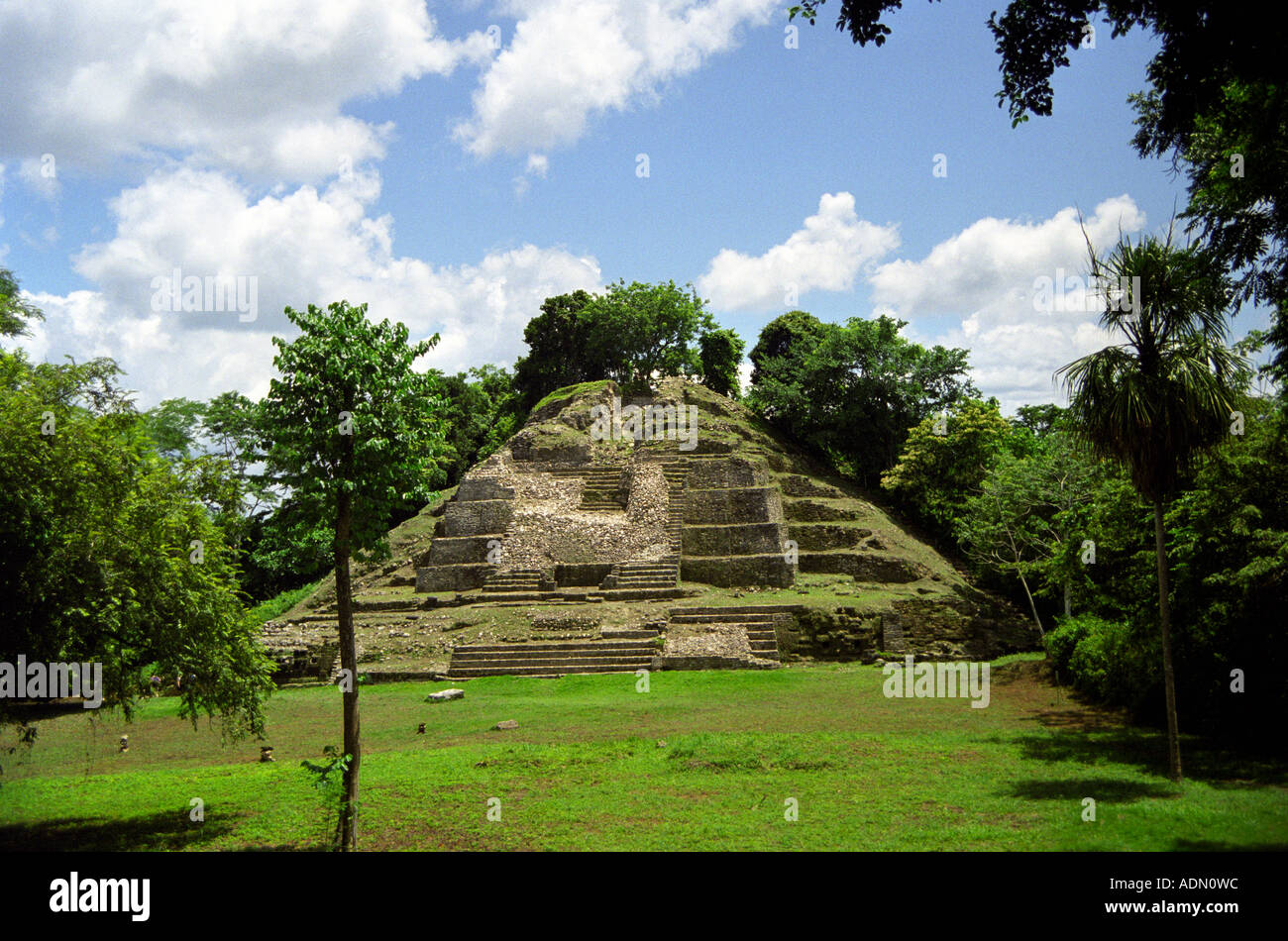 Pyramid part restored historic maya site hi-res stock photography and ...