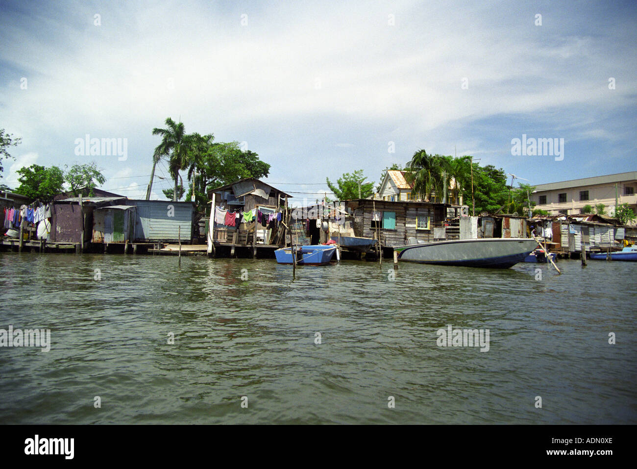 BELIZE CITY BELIZE CENTRAL AMERICA August Looking across Haulover Creek ...