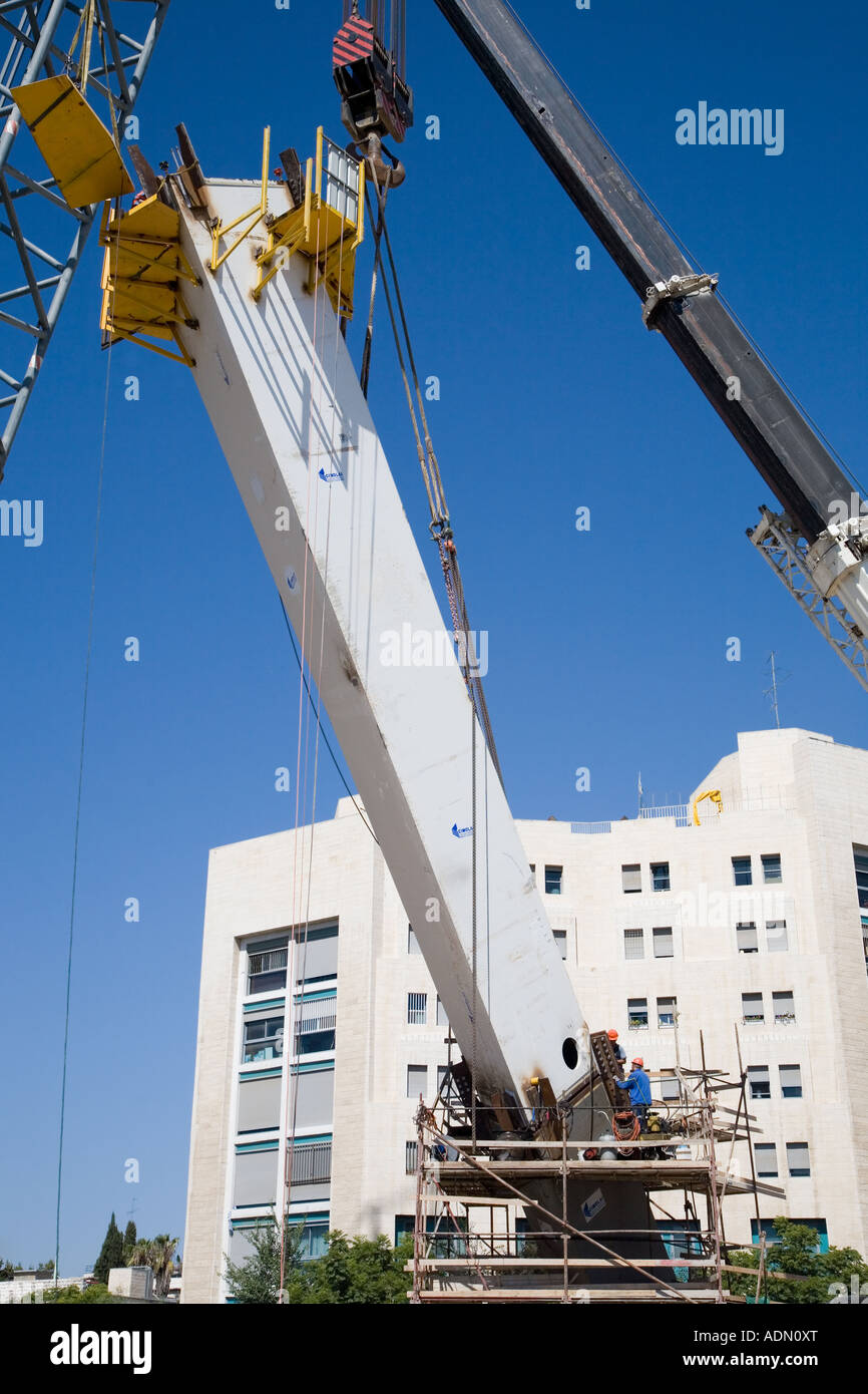 Stock Photo of Calatrava Suspension Bridge Construction in Jerusalem ...