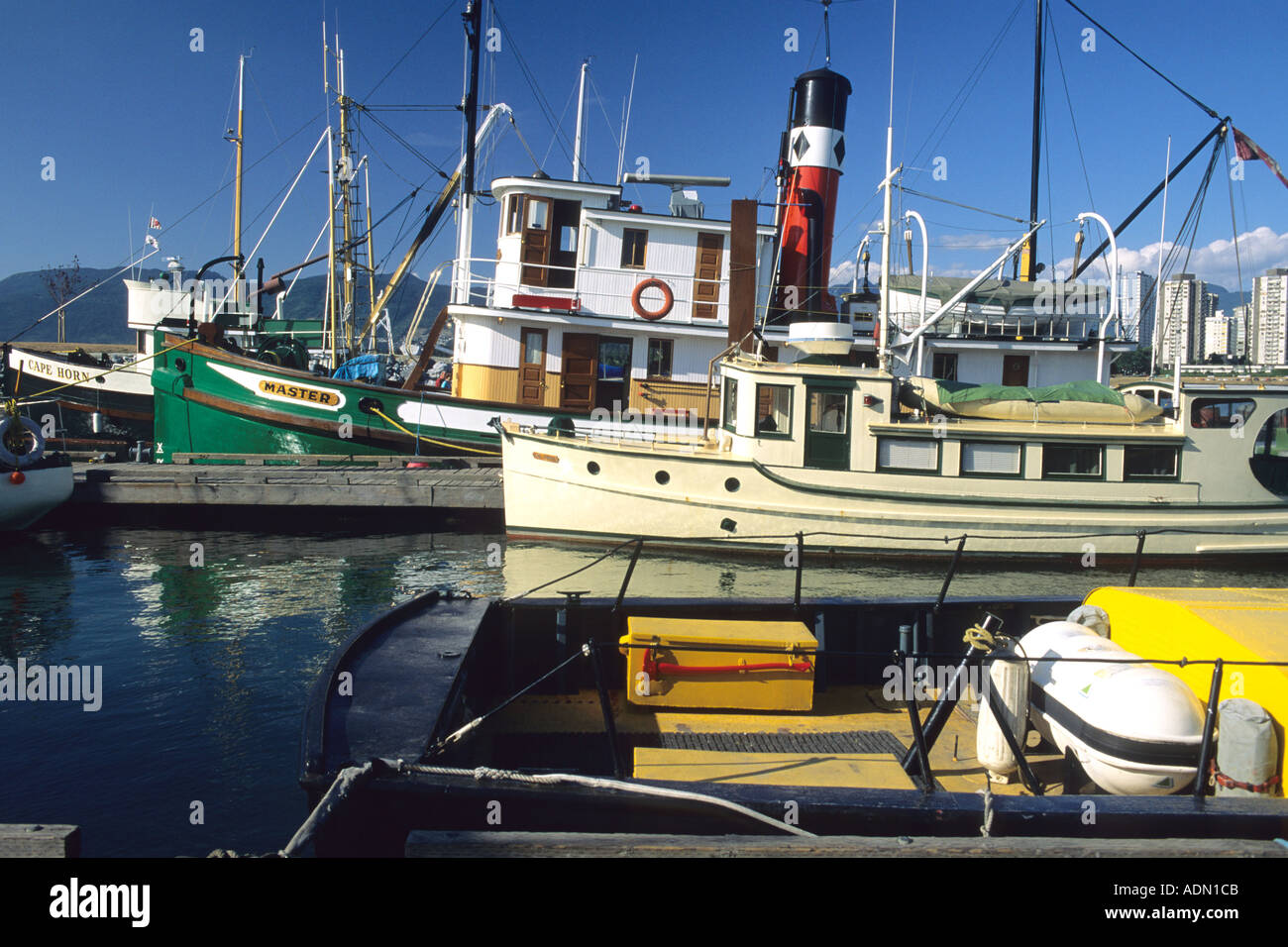 Boats docked for display at the Maritime Museum in Vancouver Canada ...