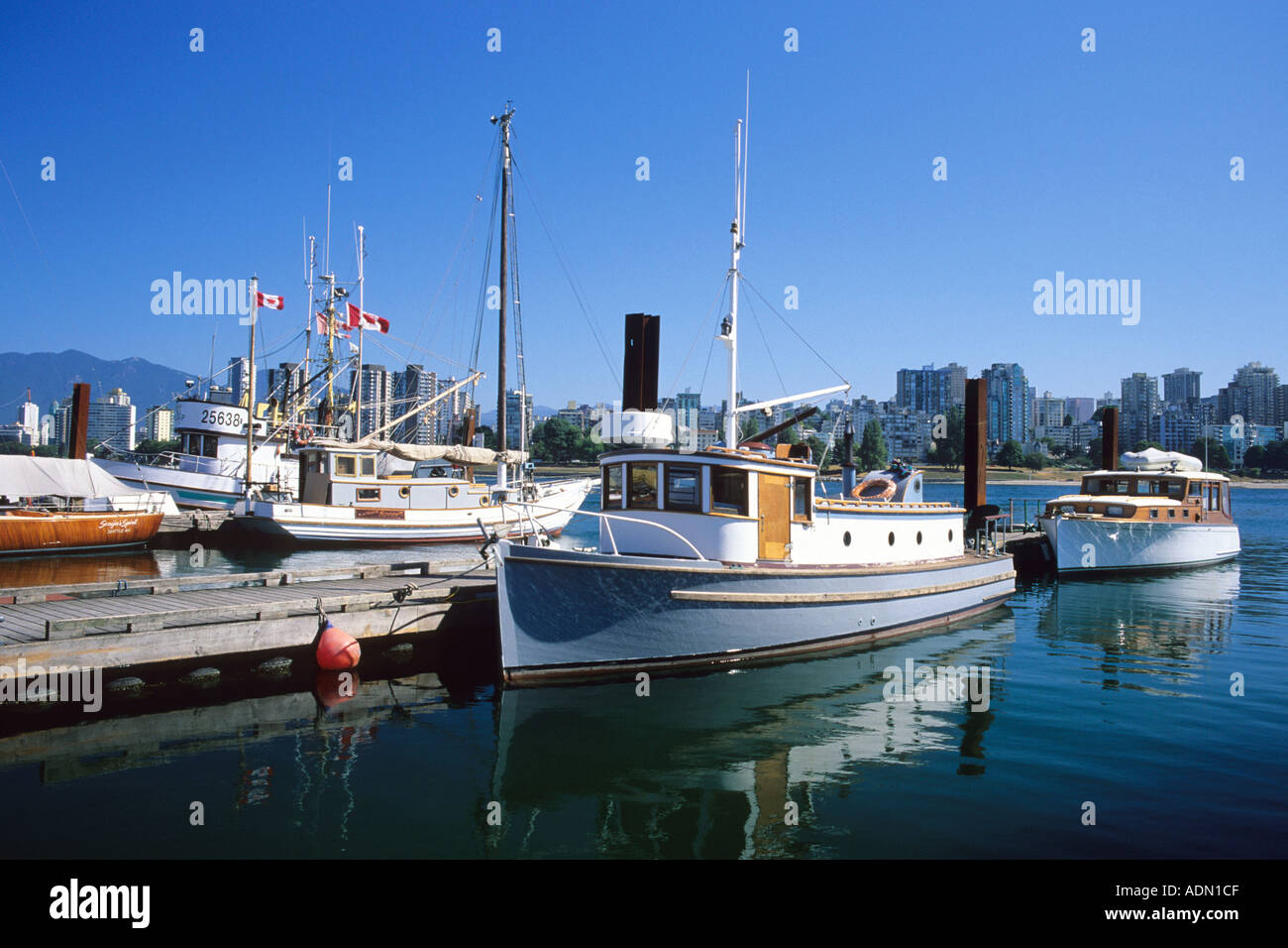 Boats docked at Maritime Museum in Vancouver Canada Stock Photo - Alamy